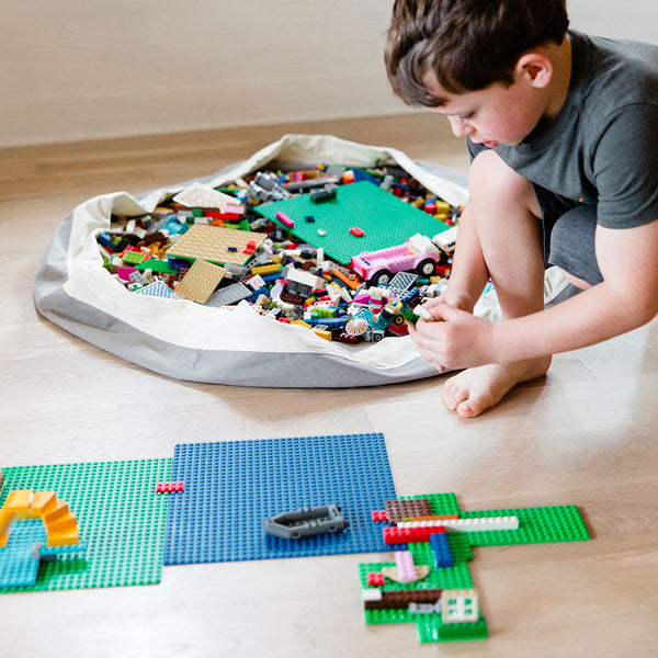 GRAY Toy Storage Bag Organizer for LEGO | Swoop Bags